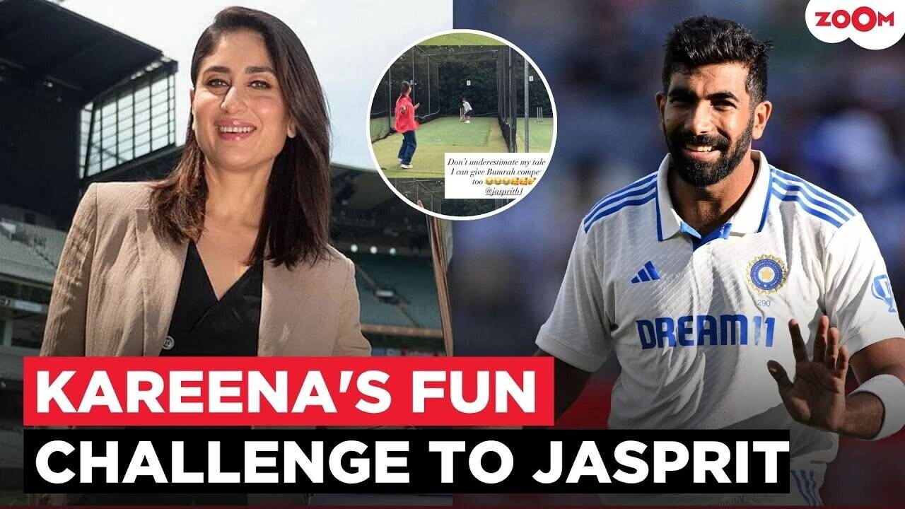 Kareena Kapoor Khan takes on Jasprit Bumrah following a cricket outing ...