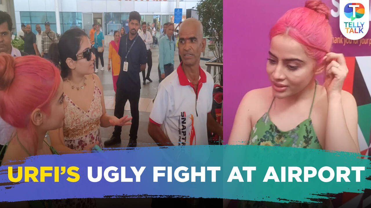 Urfi Javed’s UGLY fight with a stranger at the airport as he comments on her outfit | TV News ...