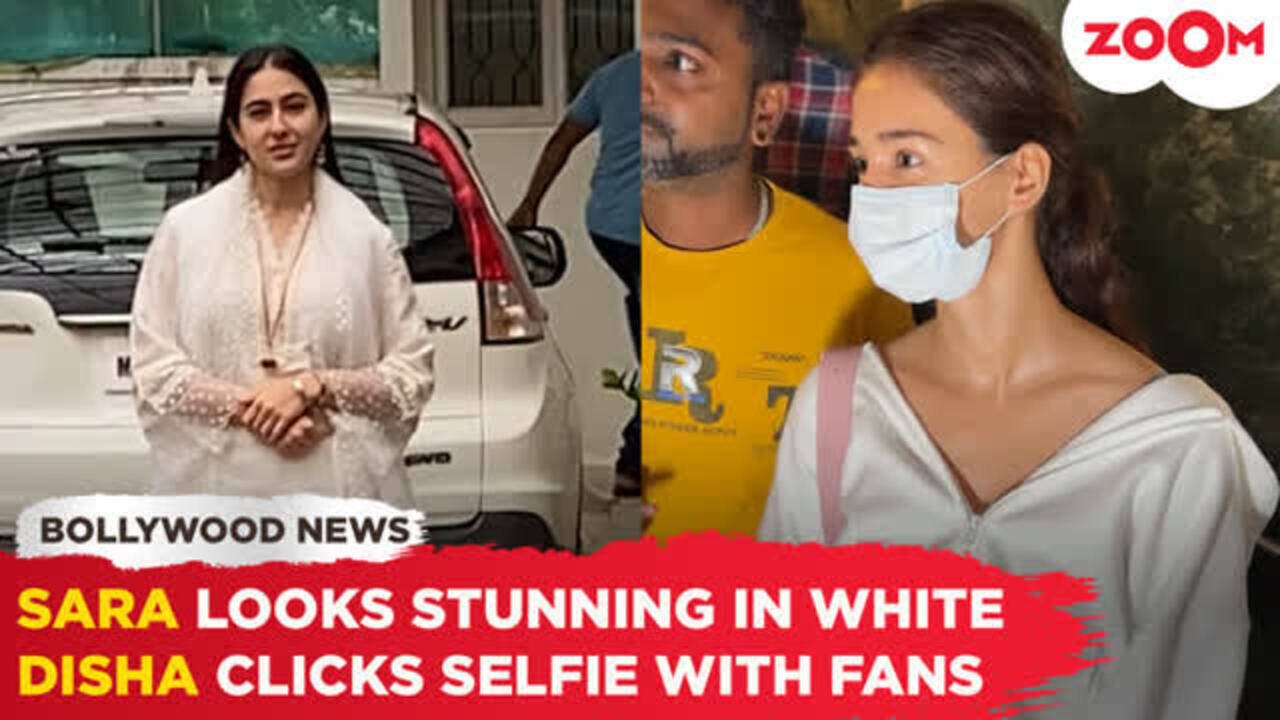 Sara Ali Khan waits and poses for the paps | Disha Patani takes ...