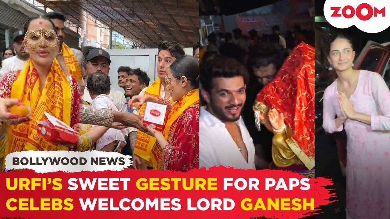 Urfi Javed distributes PRASAD | Palak Tiwari, Rahul Vaidya And More ...