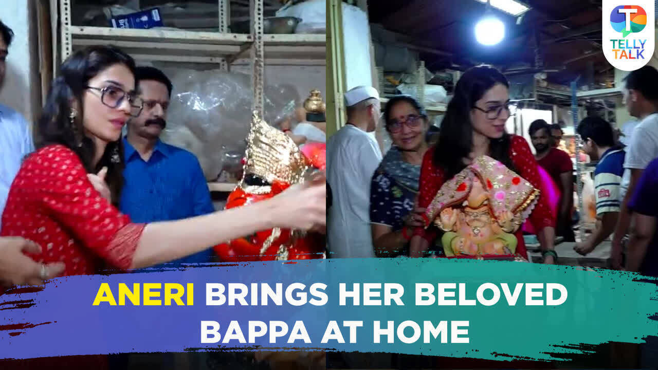 Aneri Vajani brings her beloved Ganpati Bappa home for the 26th year ...