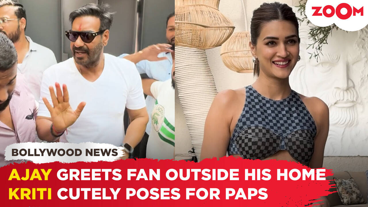 Ajay Devgn greets fans outside his residence on his birthday | Kriti Sanon's sweet pose for paps ...