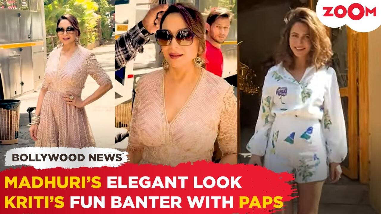 Madhuri Dixit looks BEAUTIFUL as she poses for paps | Kriti Kharbanda's ...