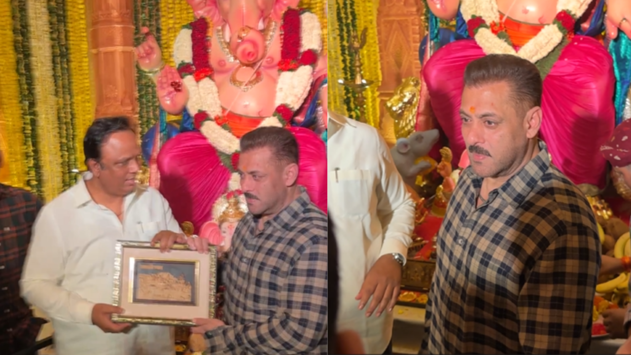 Salman Khan Pays a Visit to Ashish Shelar's Home for Ganpati Darshan ...