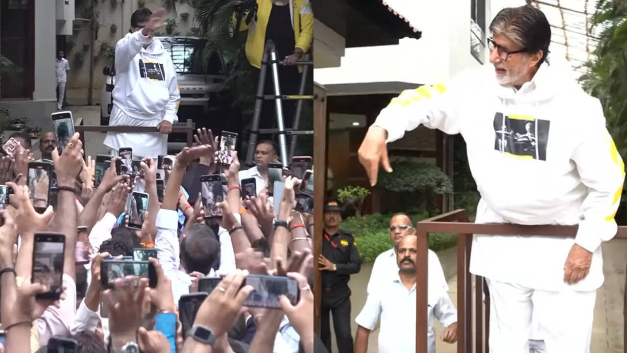 Amitabh Bachchan Welcomes Crowd of Admirers Outside Jalsa, Posts ...