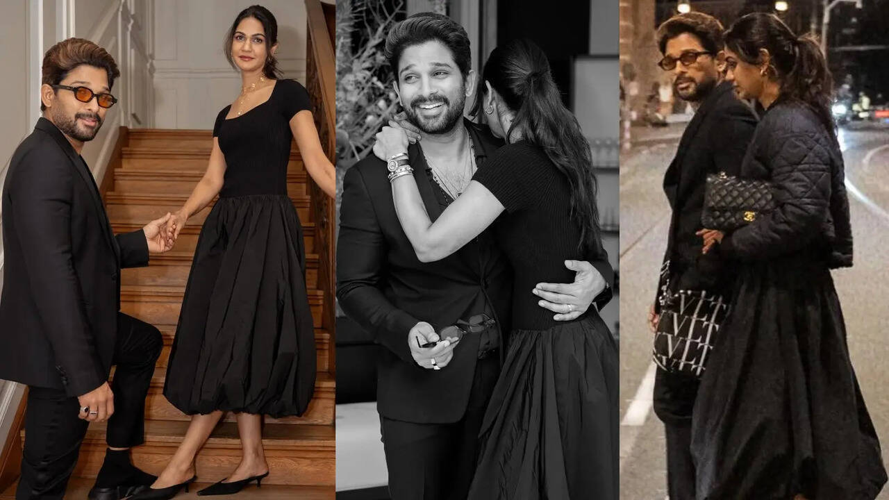 Allu Arjun Strolls Through European Streets with Wife Sneha Reddy ...