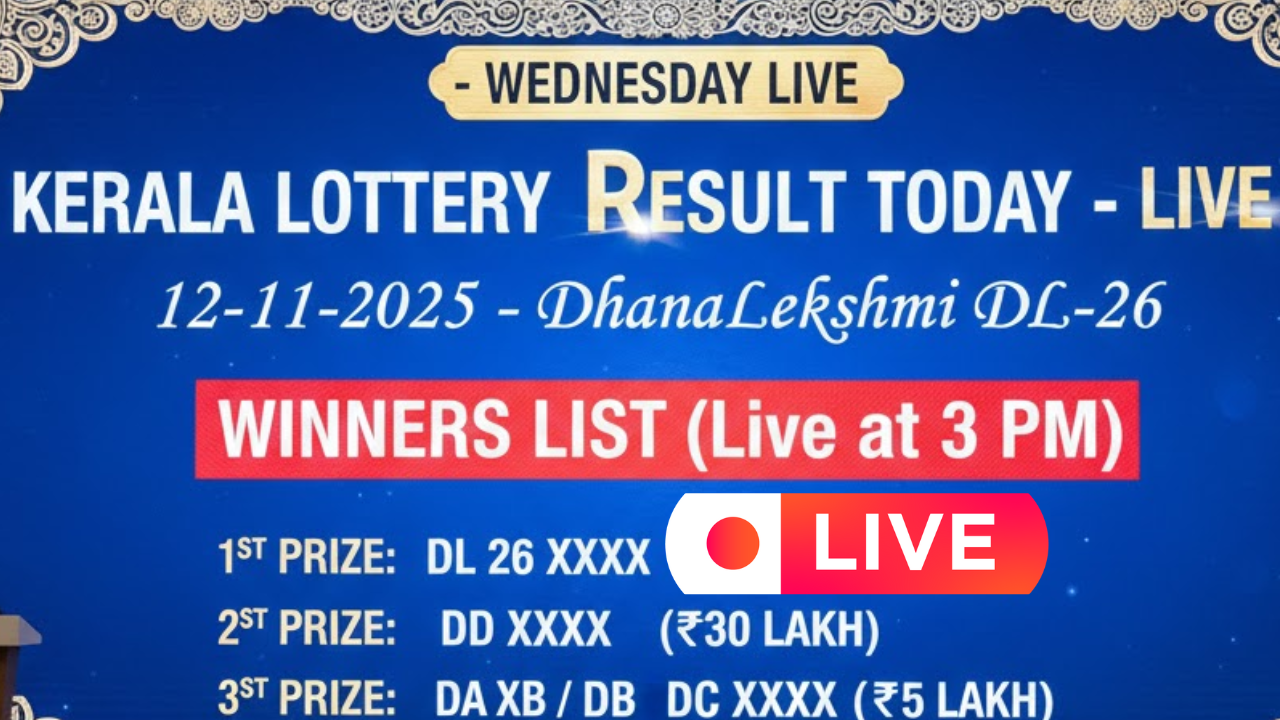 DhanaLekshmi DL-26 Kerala Lottery Result Today – 12 November 2025 Live ...