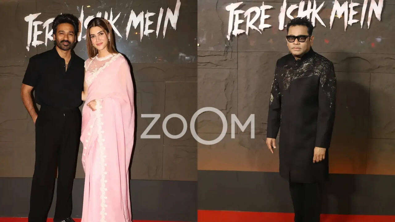 Tere Ishk Mein Music Launch: Dhanush, Kriti Sanon, and AR Rahman Come ...