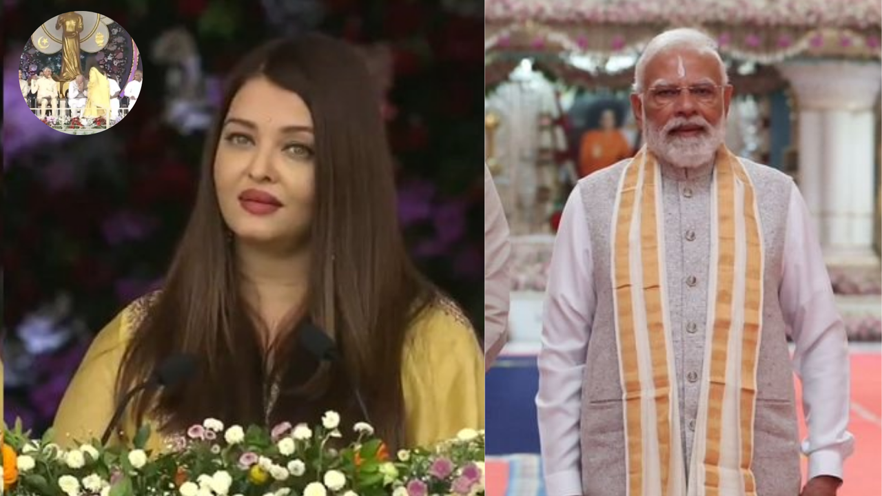 Aishwarya Rai Bachchan Bows to PM Modi, Who Responds with a Gesture of Respect at Event - Watch ...