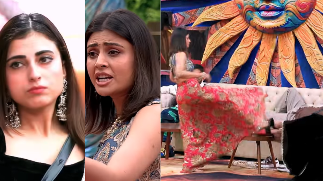 Bigg Boss 19: Malti Chahar KICKS Farrhana Bhatt's Leg After She Declines to Take Her Feet Off ...