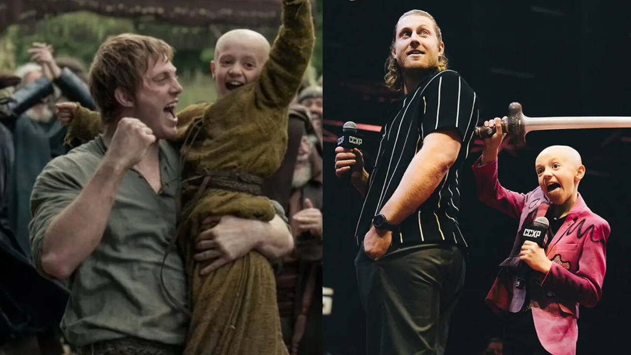 Peter Claffey and Dexter Sol Ansell, co-stars of A Knight Of The Seven ...