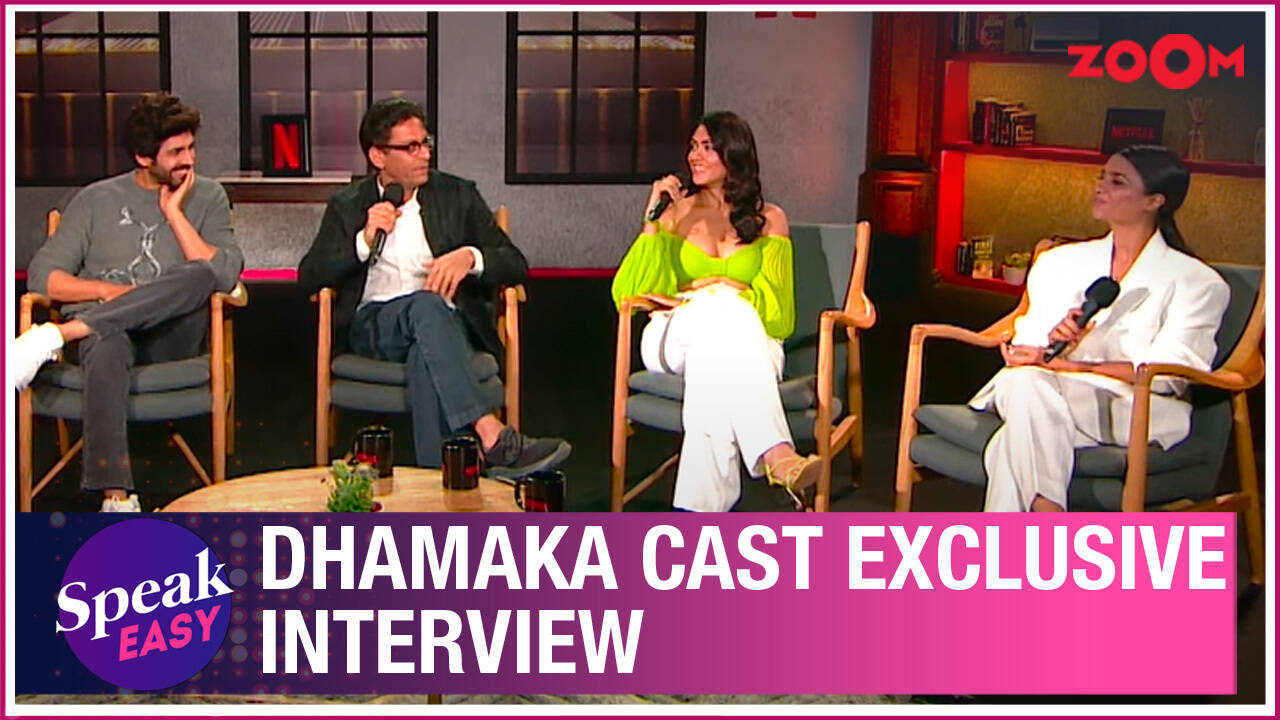 Dhamaka cast exclusive interview | Kartik Aaryan, Mrunal Thakur, Ram ...