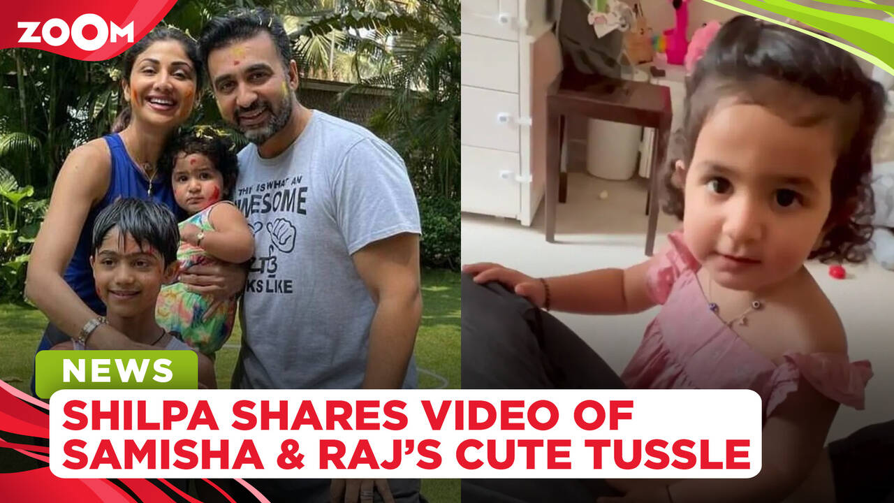 Shilpa Shetty shares a video of Samisha's cute fight with Raj Kundra on ...