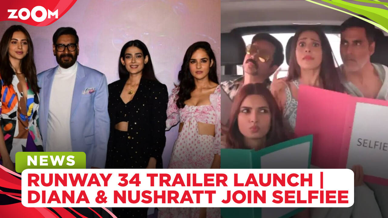 Ajay Devgn at Runway 34 trailer launch | Nushratt Bharuccha & Diana Penty join Selfiee cast ...