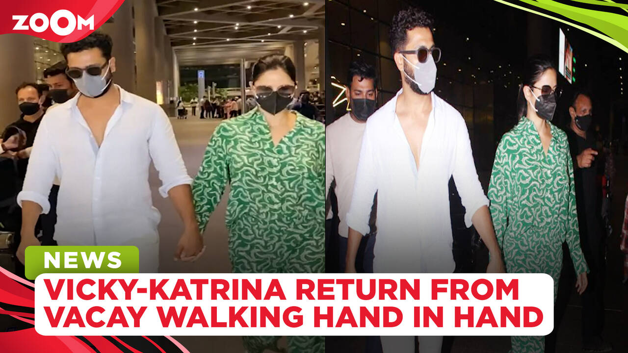 Katrina Kaif & Vicky Kaushal RETURN from Vacay get papped walking Hand ...