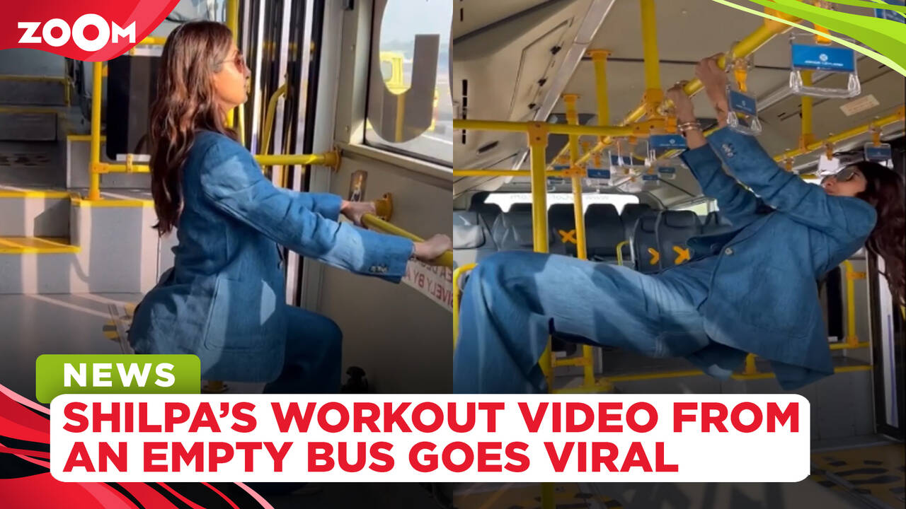 Shilpa Shetty’s WORKOUT video from an empty bus go viral, Netizens react, Videos News | Zoom TV