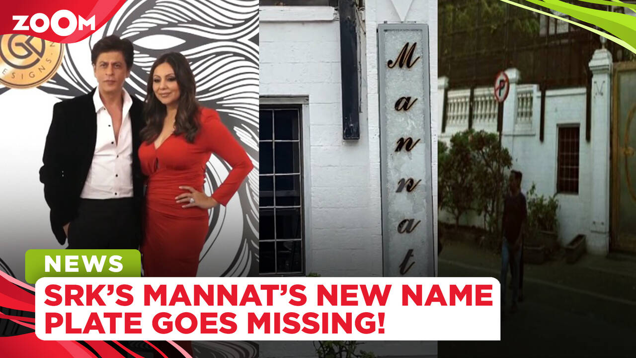 Shah Rukh Khan's home Mannat's new nameplate goes MISSING, fans react, Videos News | Zoom TV
