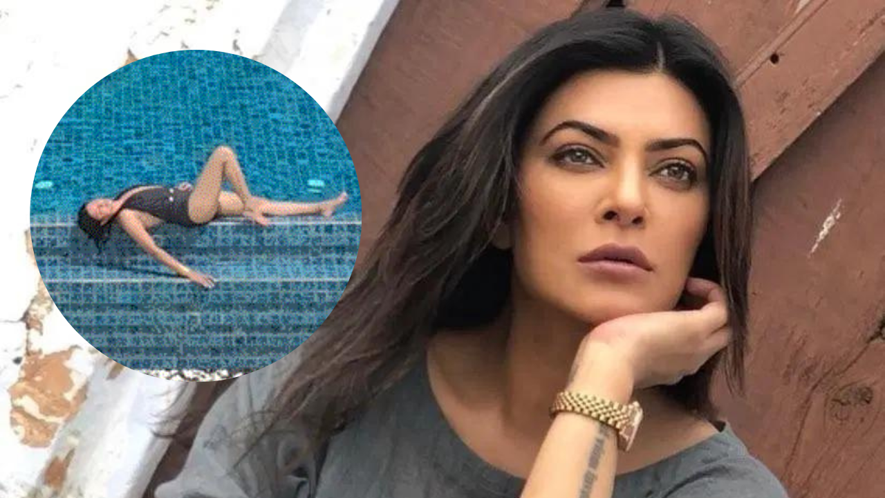 Sushmita Sen looks super hot in black monokini, takes a dip in infinity pool - WATCH | Zoom TV