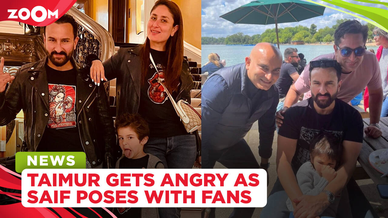 Taimur Ali Khan gets ANGRY as Saif Ali Khan poses with fans in viral ...