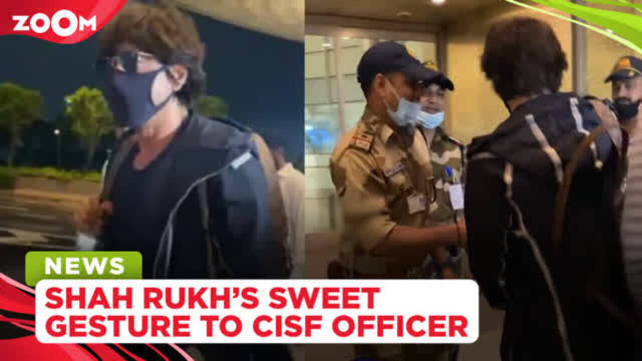 Shah Rukh Khan's SWEET gesture towards CISF officer at airport | Zoom TV