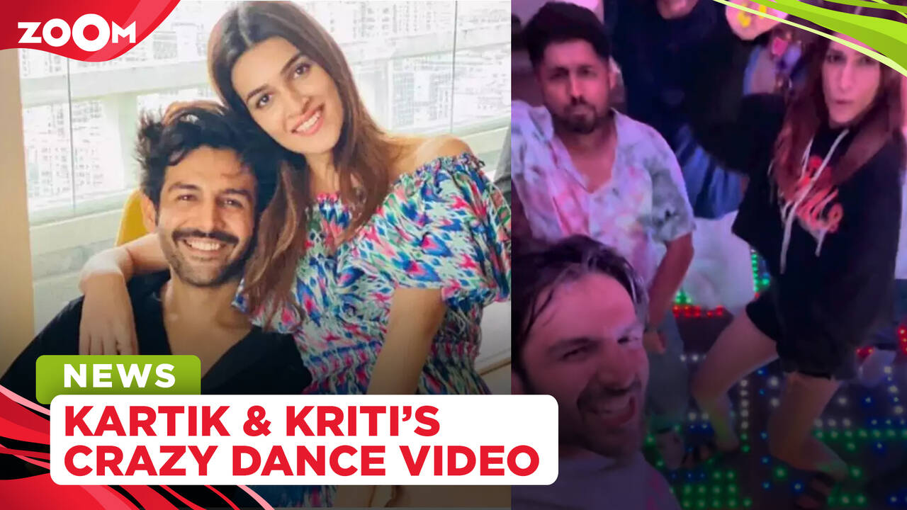 Kartik Aaryan and Kriti Sanon's CRAZY dance moves at Shehzada schedule wrap up party | Zoom TV