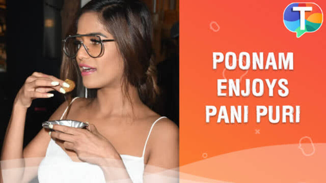 Poonam Pandey enjoys Pani Puri in bold backless dress | Zoom TV