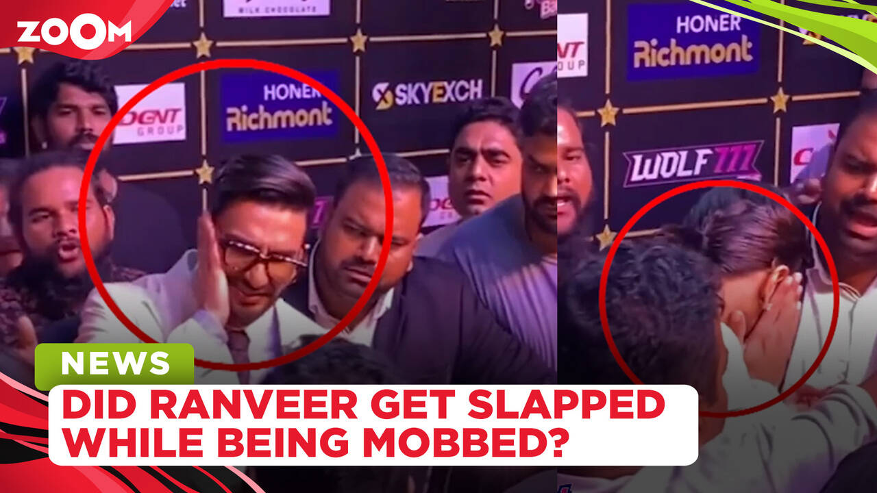 Ranveer Singh gets SLAPPED while being mobbed at the red carpet of an ...
