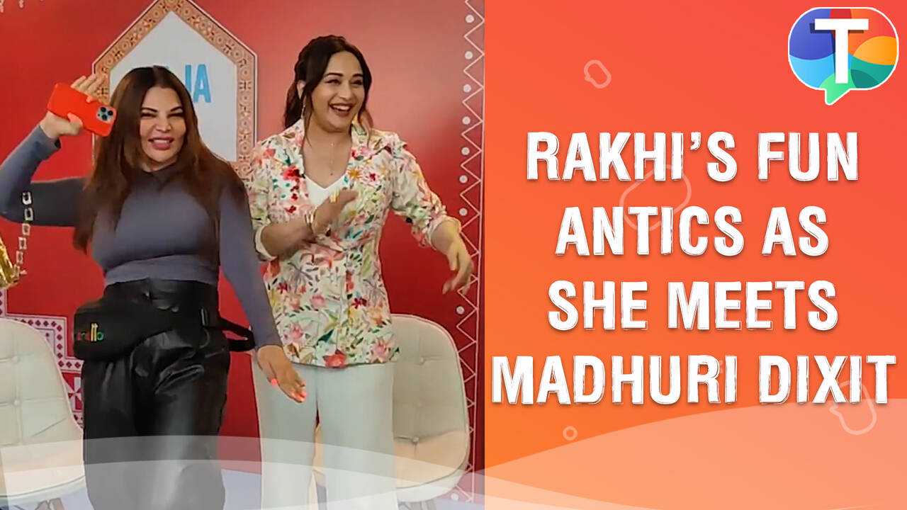 Rakhi Sawant meets Madhuri Dixit during the promotions of Maja Ma | Zoom TV