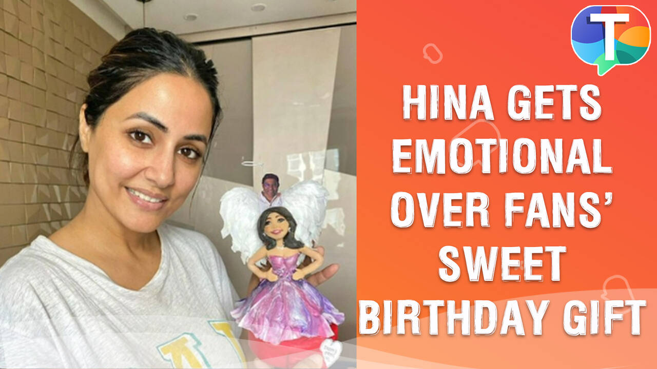 Hina Khan TOUCHED by her fans' special birthday gift for her | Zoom TV