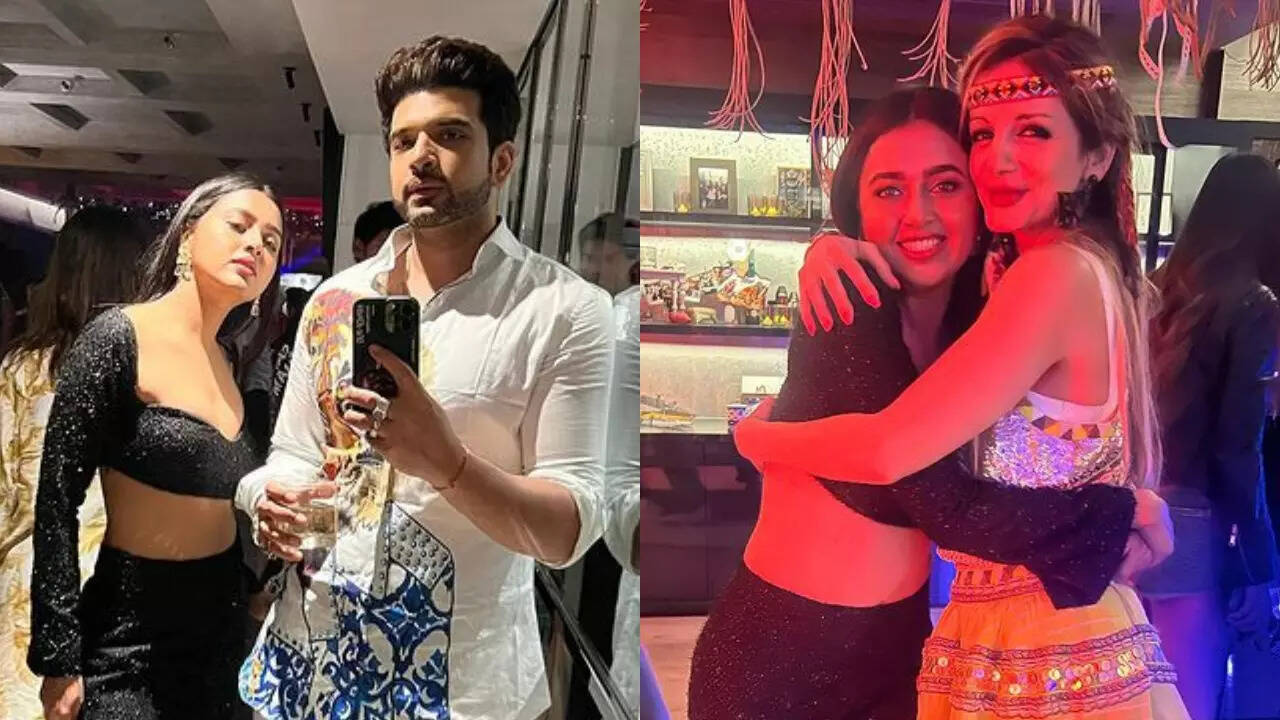 Tejasswi Prakash flaunts toned midriff as she poses with Karan at 'soul ...