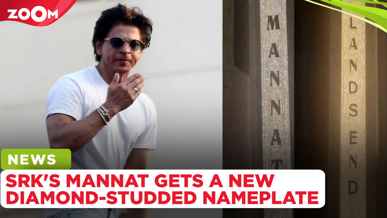 Shah Rukh Khan's house Mannat gets a new DIAMOND-studded nameplate, Videos News | Zoom TV