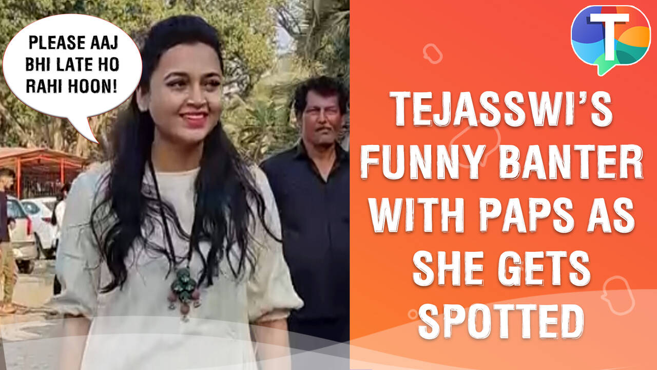 Tejasswi Prakash’s FUNNY banter with paps as she stops by to take ...