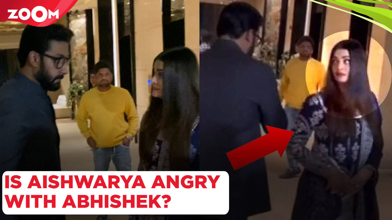 Aishwarya Rai Bachchan looks ANGRY with husband Abhishek Bachchan in viral video; netizens react ...