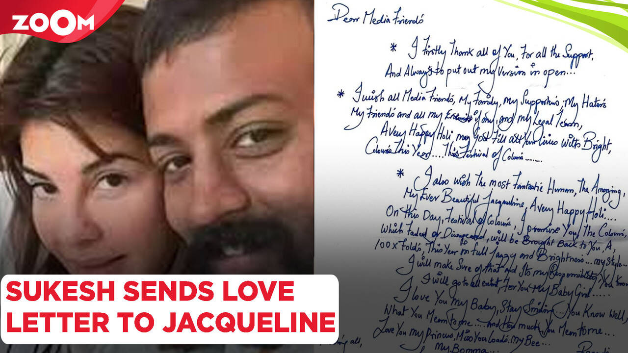 Jacqueline Fernandez gets a LOVE LETTER from Sukesh Chandrashekhar says ...