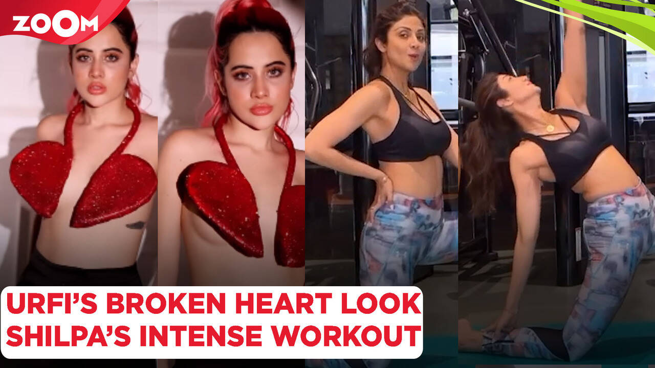 Urfi Javed STUNS fans with broken heart look | Fans REACT to Shilpa Shetty's intense workout ...